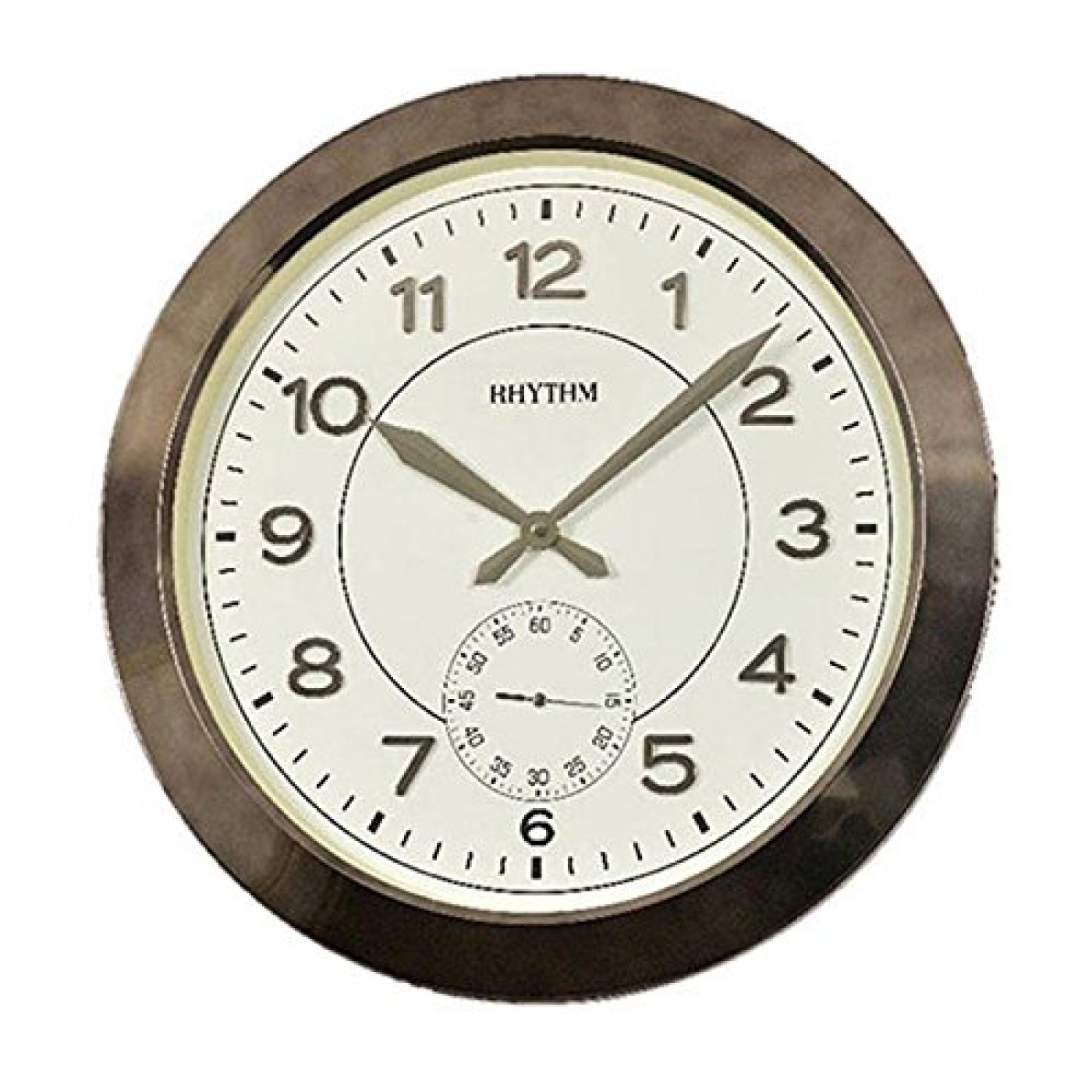 Rhythm Value Added Wall Clock Sub-Second Hand,Jumbo Wall Clock,3D Numerals